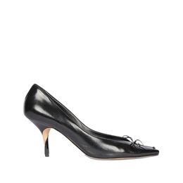 Jacquemus Hohe Schuhe - Black Leather Pumps With Half Heel - Gr. 37 (EU) - in Grau - f&uuml;r Damen