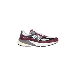 New Balance Low-Top Sneaker - Bordeaux Suede And Mesh Sneakers With Iconic Logo - Gr. 11 - in Rot - f&uuml;r Damen