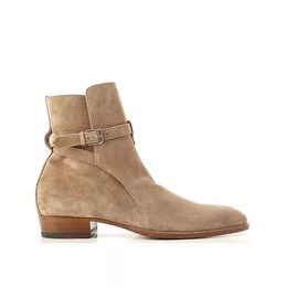 SAINT LAURENT Stiefel - Wyatt Jodhpur Boots - Gr. 39,5 (EU) - in Braun - f&uuml;r Damen