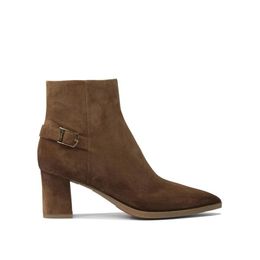 Santoni Stiefel - Suede Ankle Boots 65Mm - Gr. 37 (EU) - in Braun - f&uuml;r Damen