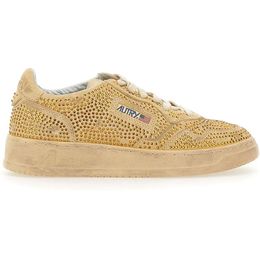 Autry Low-Top Sneaker - Low-Top Beige Sneakers - Gr. 39 (EU) - in Gold - f&uuml;r Damen