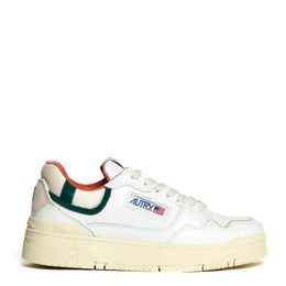 Autry Low-Top Sneaker - White Leather And Forest Suede Sneakers - Gr. 42 (EU) - in Wei&szlig; - f&uuml;r Damen