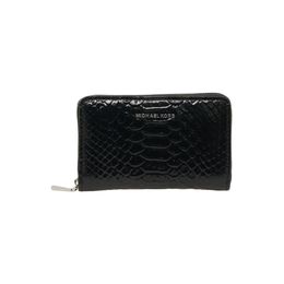 Michael Kors Portemonnaie - Black Crocodile-Effect Leather Zip-Around Wallet - Gr. unisize - in Schwarz - f&uuml;r Damen