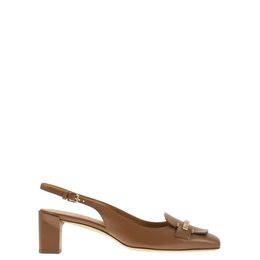 Tod's Tod's Sandalen - Slingback Pump With Geometric Heel - Gr. 36 (EU) - in Braun - f&uuml;r Damen