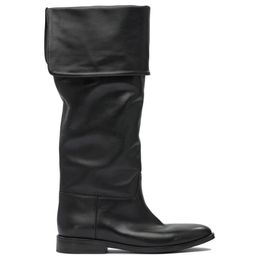 Strategia Stiefel - Fold-Over Cuff Ankle Boots With Rounded Toe - Gr. 40 (EU) - in Schwarz - f&uuml;r Damen