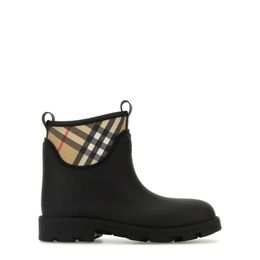 Burberry Stiefel - Low Ankle Boots With Checkered Pattern - Gr. 43 (EU) - in Schwarz - f&uuml;r Damen