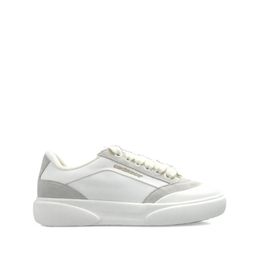 Casablanca Low-Top Sneaker - Low-Top Leather Sneakers With Suede Accents - Gr. 10 - in Wei&szlig; - f&uuml;r Damen