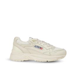 Autry Low-Top Sneaker - Autry Hyperway Leather And Mesh Sneakers - Gr. 40 (EU) - in Beige - f&uuml;r Damen