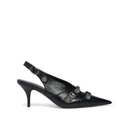 Balenciaga Hohe Schuhe - Cagole Slingback Pumps - Gr. 38,5 (EU) - in Schwarz - f&uuml;r Damen