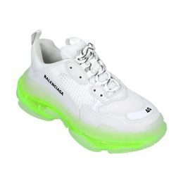 Balenciaga Low-Top Sneaker - Triple S Sneaker 'Clear Sole - White Fluo Yellow' - Gr. 41 (EU) - in Wei&szlig; - f&uuml;r Damen