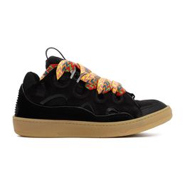 Lanvin Low-Top Sneaker - Black Suede Calf Leather Sneakers - Gr. 44 (EU) - in Schwarz - f&uuml;r Damen