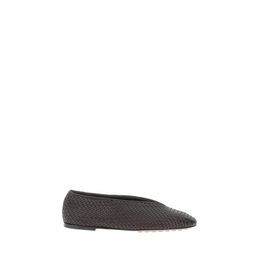 Bottega Veneta Ballerina Flats In Braided Leather - Gr. 37,5 (EU) - in Schwarz