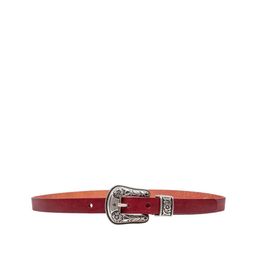 Golden Goose Deluxe Brand Golden Goose G&uuml;rtel - Vintage-Effect Washed Leather Belt Cherry Color - Gr. 85 - in Rot - f&uuml;r Damen