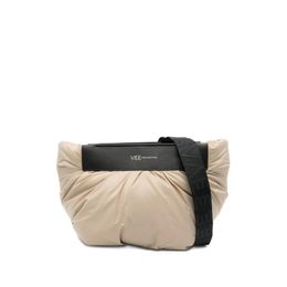 Vee Collective Clutches - Beige Clutch With Ruched Nylon - Gr. unisize - in Beige - f&uuml;r Damen