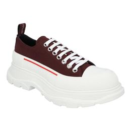Alexander McQueen Low-Top Sneaker - Tread Sneaker 'Burgundy White' - Gr. 41 (EU) - in Rot - f&uuml;r Damen