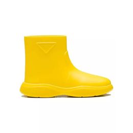 Prada Stiefel - Logo Rubber Boots - Gr. 36 (EU) - in Gelb - f&uuml;r Damen