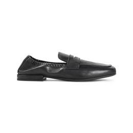 Prada Sandalen - Black Leather Slip-On Shoes - Gr. 38,5 (EU) - in Schwarz - f&uuml;r Damen
