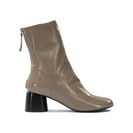 Halmanera Stiefel - Leather Zippered Ankle Boots - Gr. 37,5 (EU) - in Braun - f&uuml;r Damen