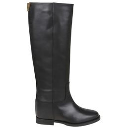 Via Roma 15 Stiefel - Knee-High Calf Leather Boots - Gr. 41 (EU) - in Schwarz - f&uuml;r Damen
