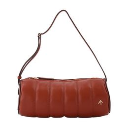 Manu Atelier Hobo Bags - Padded Cylinder Bag In Red Leather - Gr. unisize - in Rot - f&uuml;r Damen