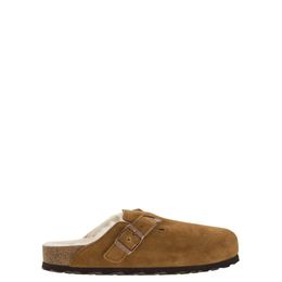 Birkenstock Loafer - Boston - Sabot With Fur Lining - Gr. 38 (EU) - in Braun - f&uuml;r Damen