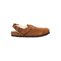 Birkenstock Sandalen - Tokio Shearling' Clogs - Gr. 39 (EU) - in Braun - f&uuml;r Damen