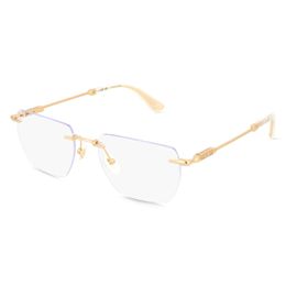 Police VPLN27 Brille Herren | Fassung: Randlos, Quadratisch, Rose Gold