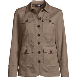 LANDS' END Utility-Jacke, Damen,  Braun, Elasthan/Kunstseide/Lyocell (Viskose), by Lands' End