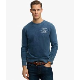 Superdry Herren Cutters And Makers Sweatshirt in Lockerer Passform Blue - Gr&ouml;&szlig;e: XL 1040607500851G7K004