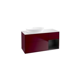 Villeroy & Boch V&B Waschtischunterschrank Finion 120cm, Pl wh. m, Reg bla m Lac, Peo m ; Villeroy & Boch (FA51PDHB)