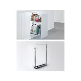 Hettich Unterschr.-Ausz.rahmen m.Vollausz.,Dispensa JS 9277610,H 551mm silber)