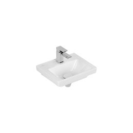 Villeroy & Boch V&B Handwaschbecken Subway 3.0 37x30,5cm, eck., m HL/o &Uuml;L, wei&szlig; C-plus ; Villeroy & Boch (437038R1)