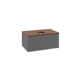 Villeroy & Boch V&B Waschtischunterschrank mit Frontstruktur -Beleuchtung Antao 80x36x50cm, WBP w. wal, Anthrac. m Lac ; Villeroy & Boch (L30112GK)