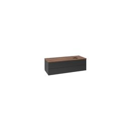 Villeroy & Boch V&B Waschtischunterschrank ohne Frontstruktur Antao 120x36x50cm, WBP-farbe w. wal, bla m Lac ; Villeroy & Boch (K23012PD)