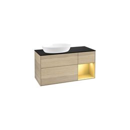 Villeroy & Boch V&B Waschtischunterschrank Finion 120cm, Pl bla m, Reg gol m Lac, Oa ven ; Villeroy & Boch (FA52HFPC)