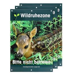 Waidgerechte Jagd Hinweisschild Wildruhezone &ndash; 3er-Pack