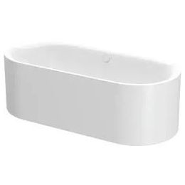 BetteLux Oval Silhouette Badewanne, freistehend, 2 R&uuml;ckenschr&auml;gen, 1800x800x450mm, 3466-000CFXXS,AS, Farbe: Wei&szlig; mit Antirutsch Sense