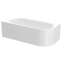 BetteLux Oval IV Silhouette Eck-Badewanne, 2 R&uuml;ckenschr&auml;gen, Einbau in Ecke links, 1850x850x450mm, 3426-000CERVS,AS, Farbe: Wei&szlig; mit Antirutsch Sense