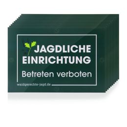 Waidgerechte Jagd Schild Jagdliche Einrichtung &ndash; 10er-Pack