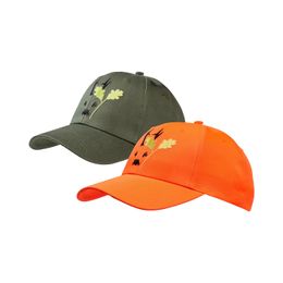 Waidgerechte Jagd 2er Set Caps Oliv / Orange