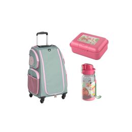 Haba Unisex Kinderkoffer Schranktrolley 4 Rollen, Brotdose und Trinkflasche 1er Pack
