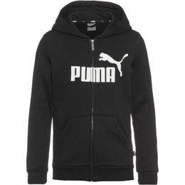 Puma Essentials Sweatjacke Jungen - schwarz - Gr. 140 - Baumwolle/Polyester