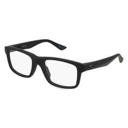 Puma PU0405O Brille Unisex | Fassung: Vollrand, Quadratisch, Schwarz Transparent