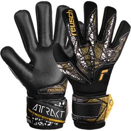 Reusch Attrakt Silver Nc Finger Support Torwarthandschuhe - schwarz - Gr. 9 - Polyester/Polychlorid/Elastan