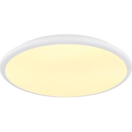 Globo LIGHTING Deckenleuchte "XANDER", &Oslash; 35cm H: 5,5cm, 1 Stk.wei&szlig; matt, Leuchten, Deckenlampe Wohnzimmer-Leuchte Schlafzimmer-Leuchte Flur K&uuml;che