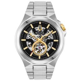 Bulova Herren Automatikuhr, silber, Armbanduhren, Armbanduhr, Mechanische Uhr, Herrenuhr, Edelstahlarmband