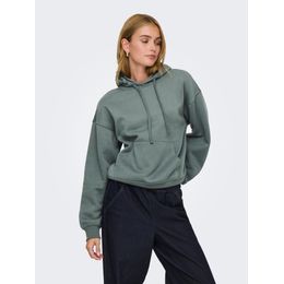 Only Damen Kapuzensweatshirt "ONLBEST L/S HOOD SWT NOOS", gr&uuml;n, Gr. S, unifarben, Sweatware, Obermaterial: 65% Polyester, 35% Baumwolle, Sweatshirts