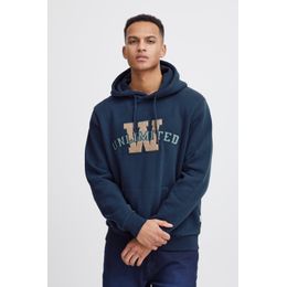 Blend Herren Kapuzenpullover "BHSweatshirt", blau, Basic, Gr. L, bedruckt, Sweatware, 50% Baumwolle, 50% Polyester, Pullover, Stilvoller Hoodie mit