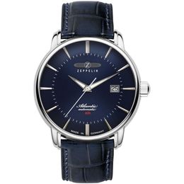 Zeppelin Herren Automatikuhr "Atlantic Automatic 60h", blau, Armbanduhren, Mechanische Uhr, Armbanduhr, Herren, Lederarmband, Made in Germany