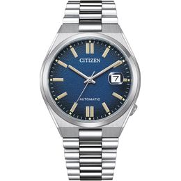 Citizen Damen Automatikuhr "TSUYOSA 60h", silber, Armbanduhren, Armbanduhr, Damenuhr, Herrenuhr, Edelstahlarmband, Saphirglas, Datum
